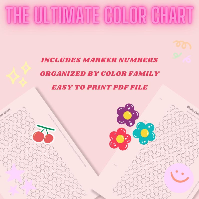 Ohuhu Honolulu Color Swatch Chart 320 Colors - Etsy