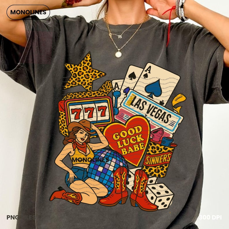 Cowgirl Collage PNG, Retro Western Baddie PNG, Lucky Babe Sublimation ...