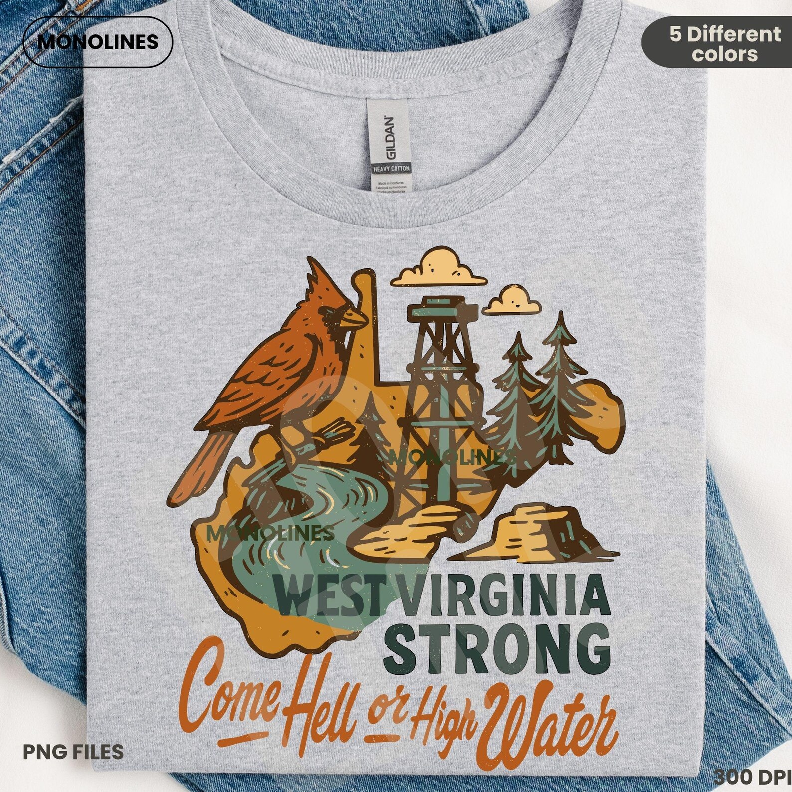 West Virginia Cardinal Art PNG: Vintage State Map Clipart (digital ...