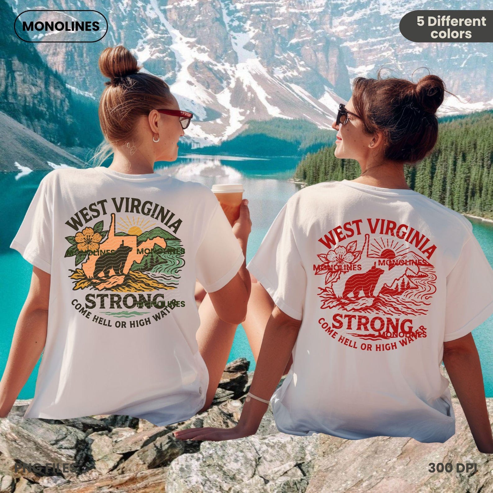West Virginia Strong Bear PNG: Retro WV State Map Art (digital Download ...