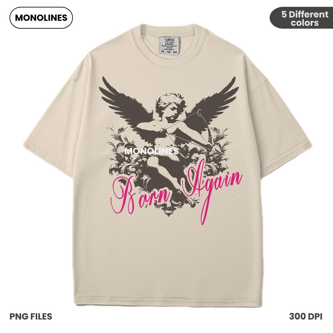 Born Again PNG, Angel Art, Vintage Religious Digital Print, Christian ...