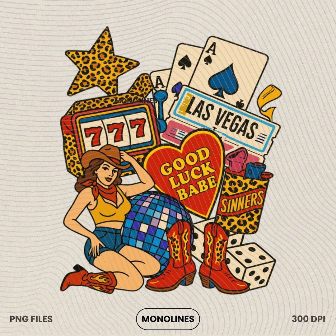 Cowgirl Collage PNG, Retro Western Baddie PNG, Lucky Babe Sublimation ...