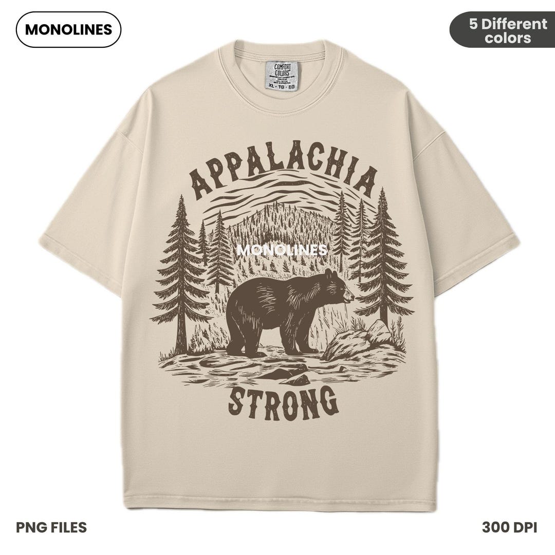 Appalachian Strong Bear PNG, Virginia Tennessee North Carolina Storm ...