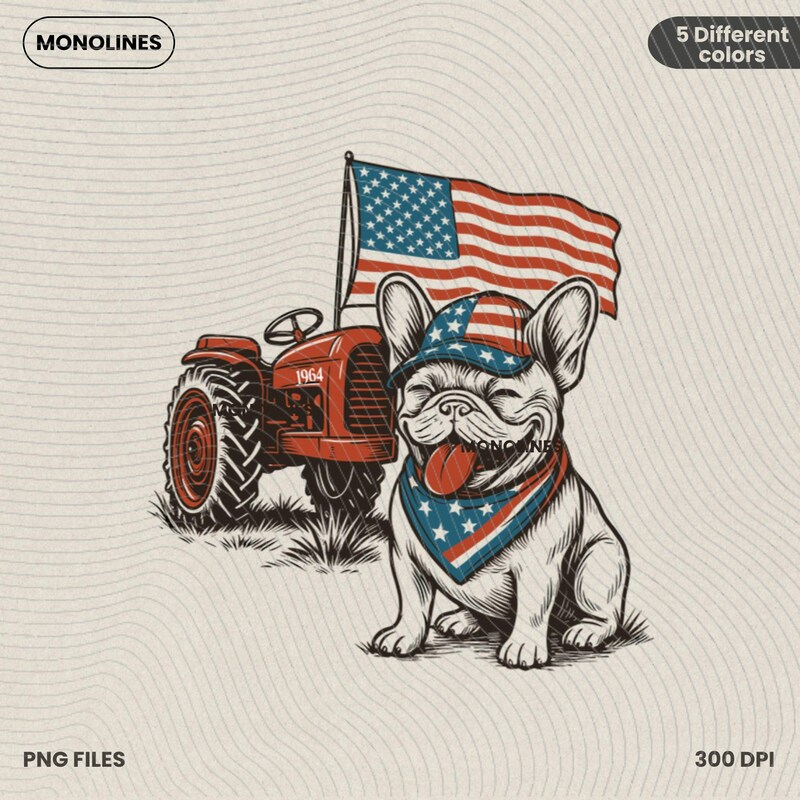 Patriotic Bulldog - Etsy
