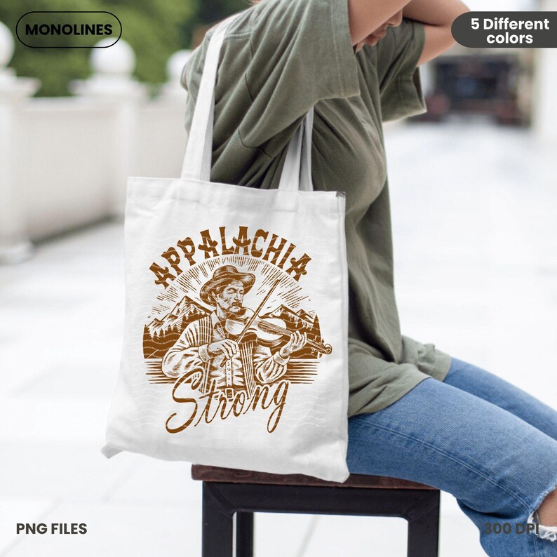Appalachia Strong PNG: Vintage Bluegrass Music Design (digital Download ...