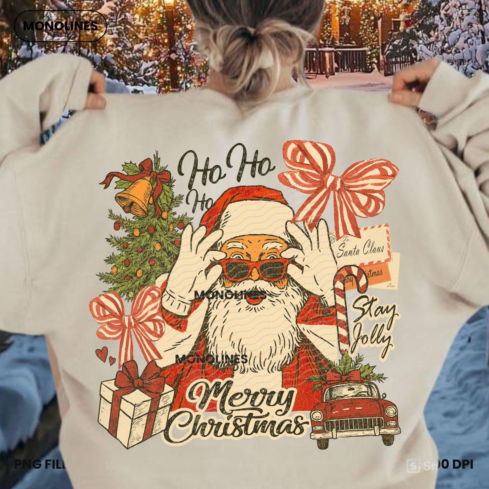 Christmas Santa Collage PNG, Funny Retro Santa Claus Vintage Christmas ...