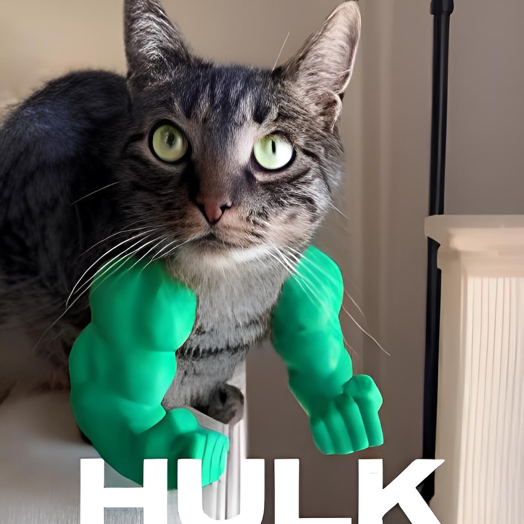 Hulk Arms Cat Costume: 3D Printed Superhero Pet Accessory - Etsy