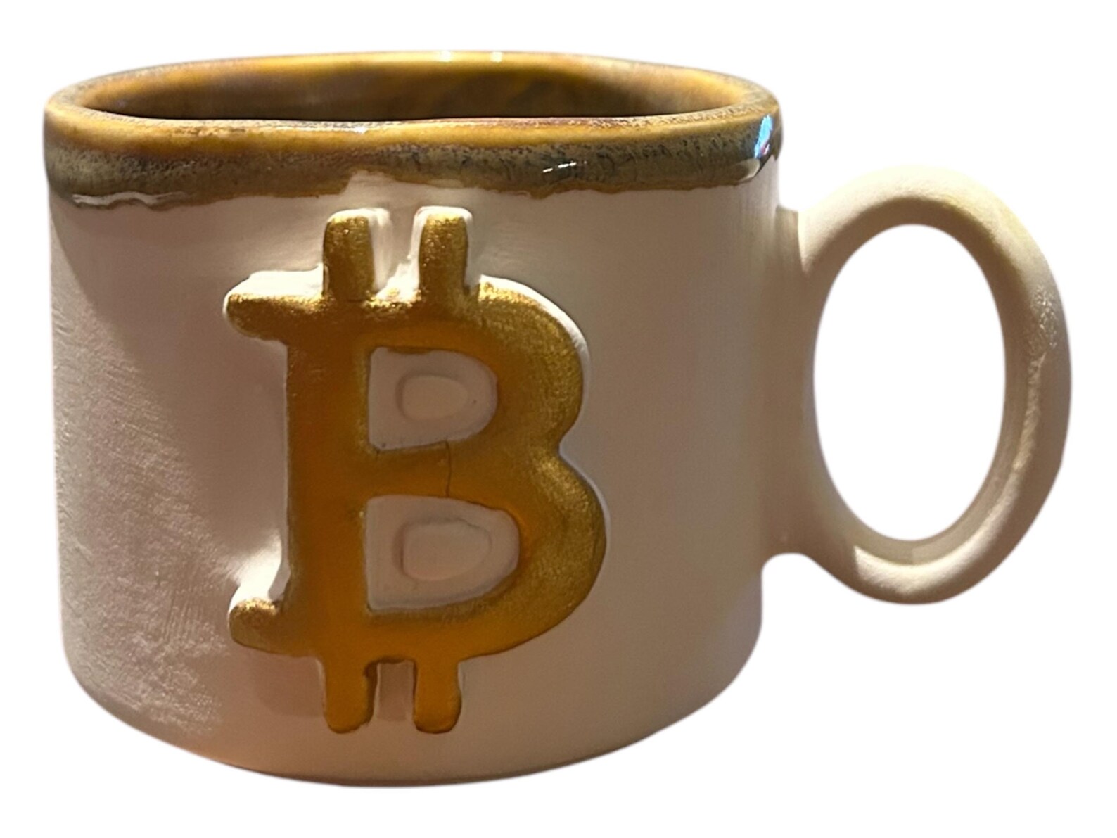 Handmade Crypto Stoneware Coffee Mug: Bitcoin Lover Gift - Etsy