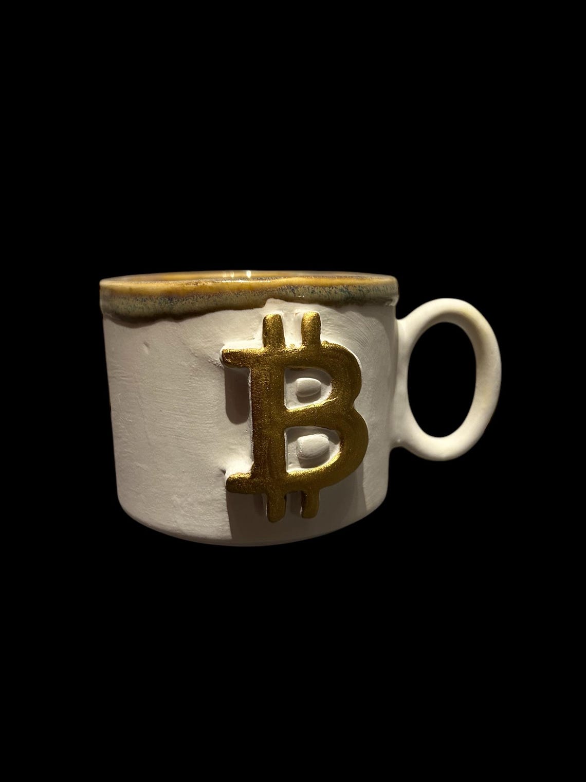 Handmade Crypto Stoneware Coffee Mug: Bitcoin Lover Gift - Etsy