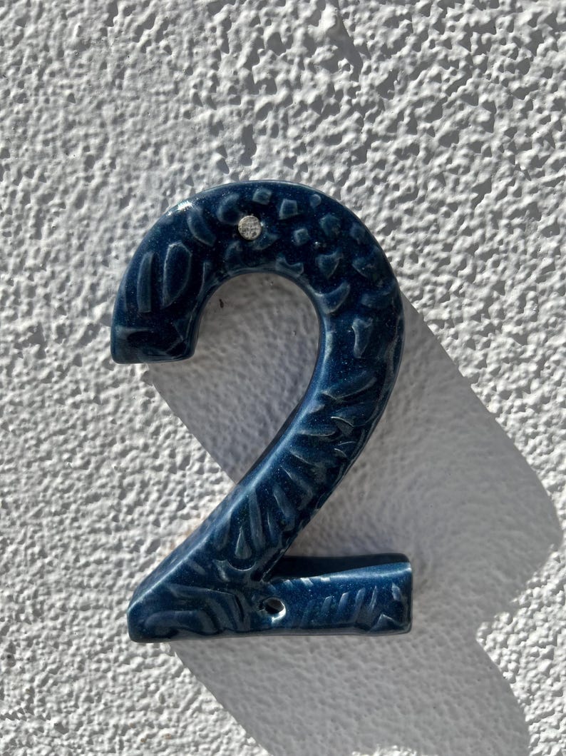 Handmade Ceramic House Numbers , Tile Wall Hanging , Address Numbers ...