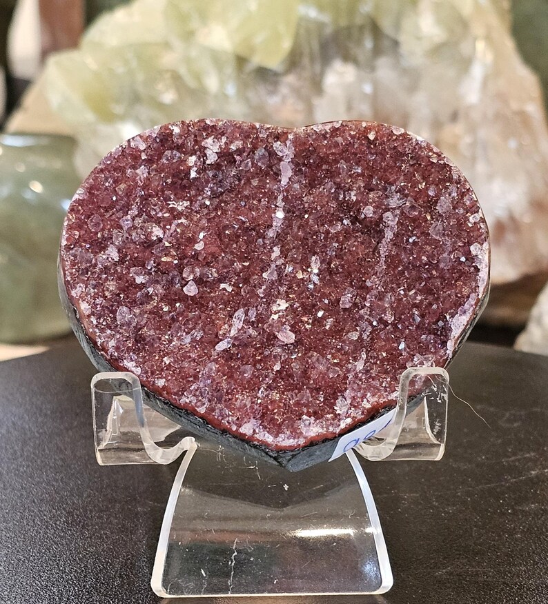 Rare Red Amethyst Heart: Sparkly Druzy Quartz, Jemmy Stone - Etsy
