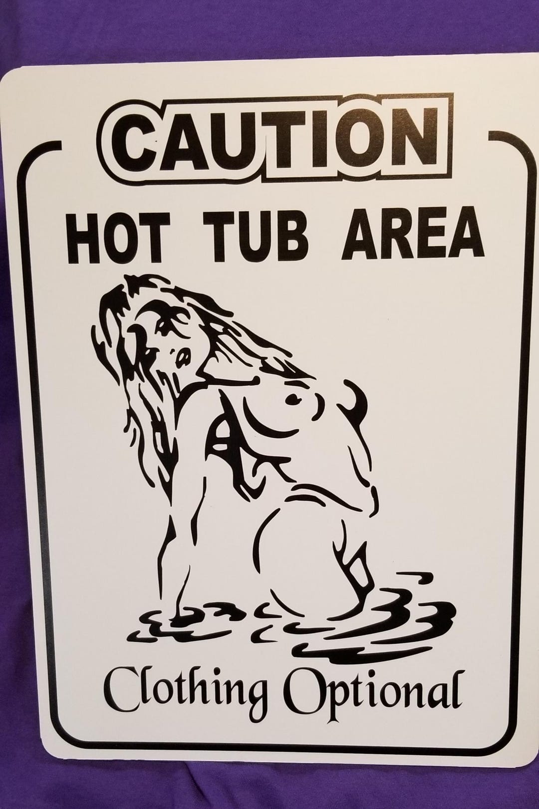 Hot Tub Area Adult Security Sign Clothing Optional Pool Patio Backyard ...