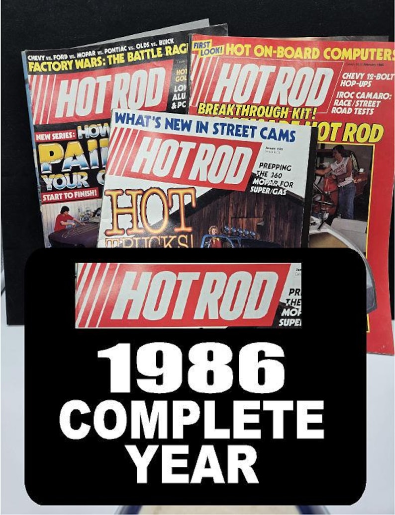 1986 Vintage Hot Rod Lot of 12 Magazines - Etsy