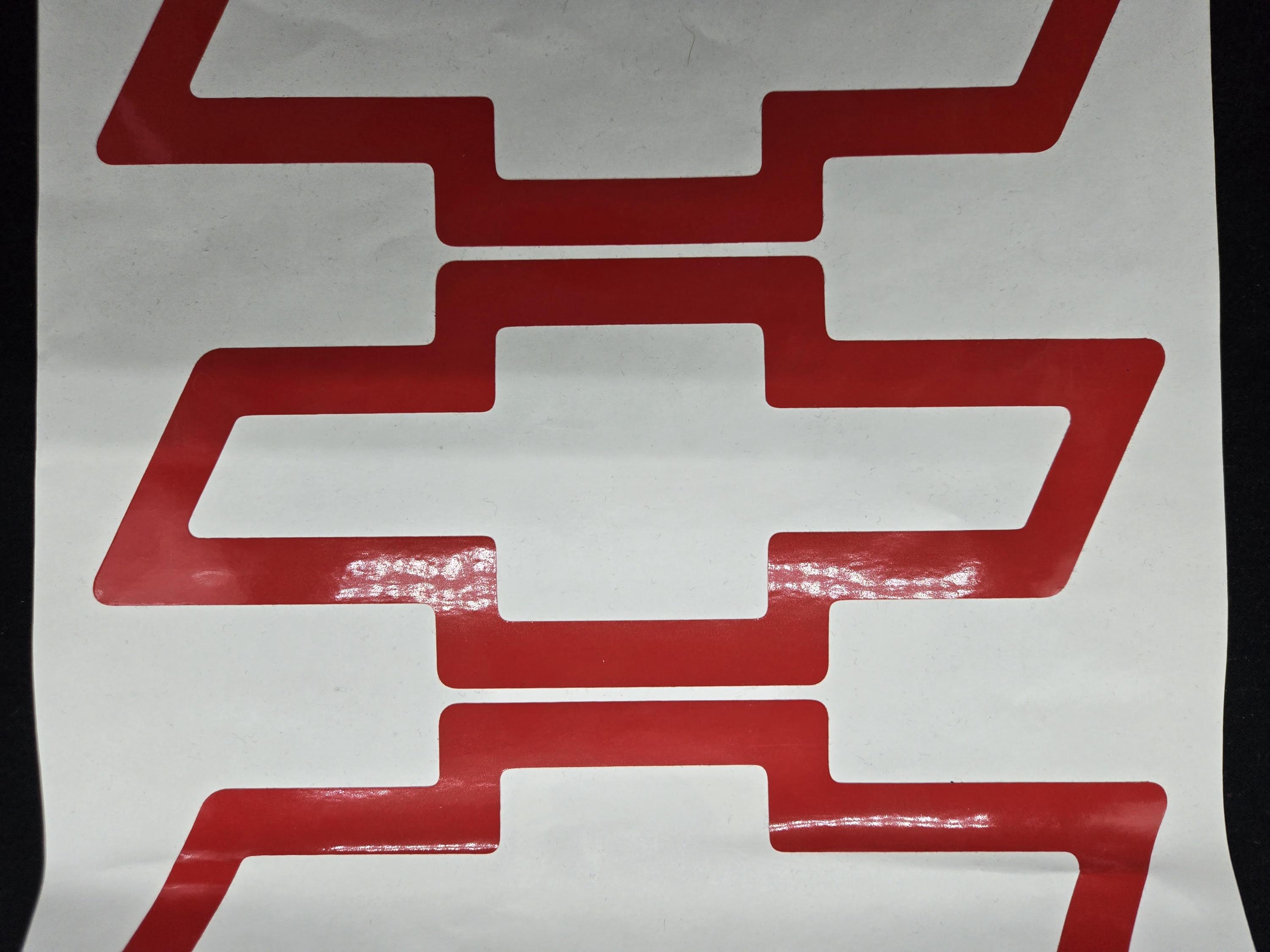4x CHEVY Vintage (rounded Corners) Chevrolet Bowtie Vinyl Sticker Decal ...