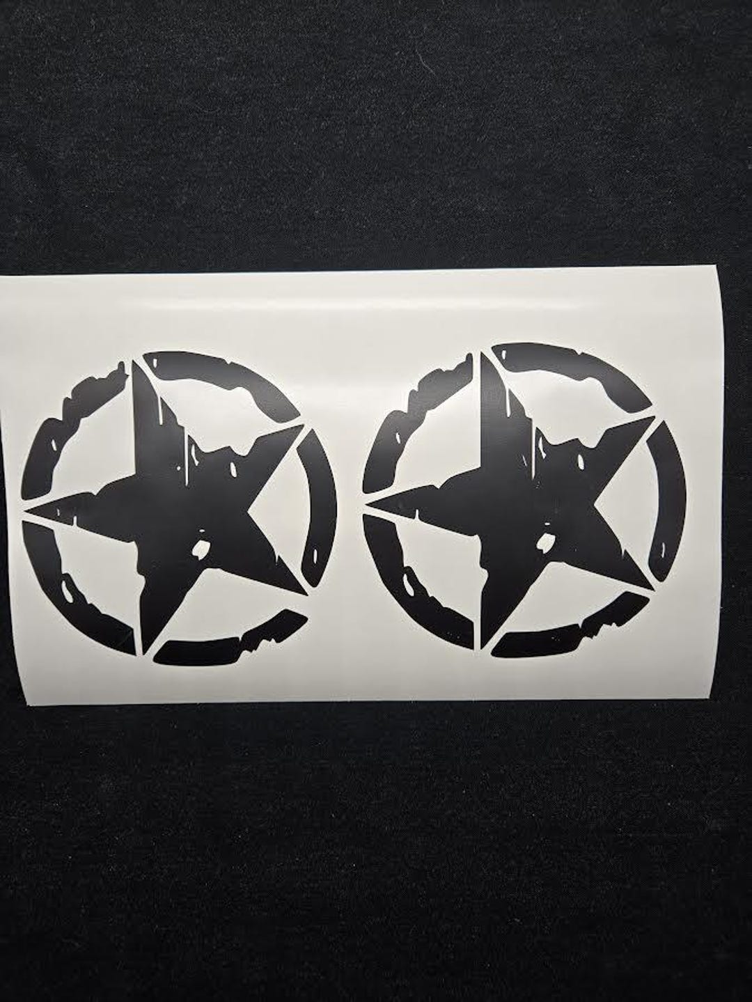 2x Army Star Distressed Sticker Vinyl Decal for US Military Car Door ...