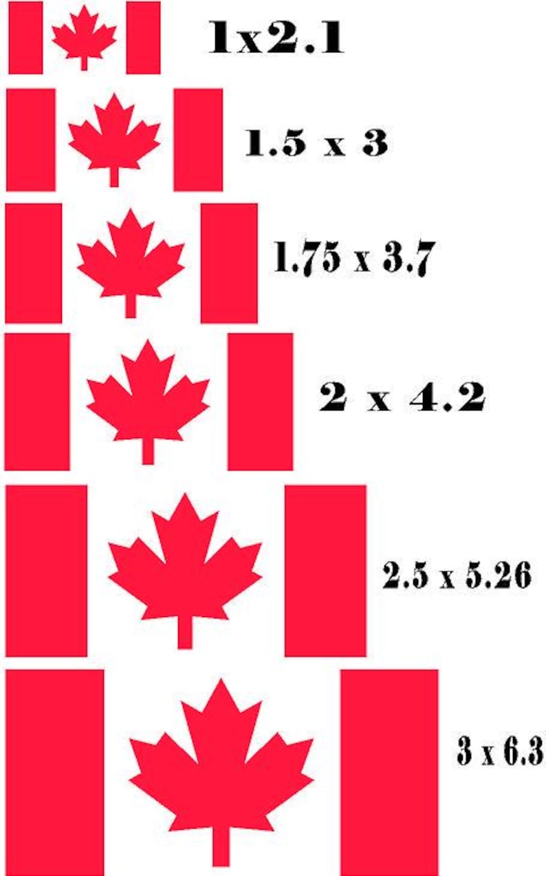 Canada Canadian Flag Decal Vinyl Sticker Various Sizes Car Truck Laptop ...