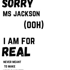 I'm Sorry Mrs Jackson Poster (digital Download) - Etsy