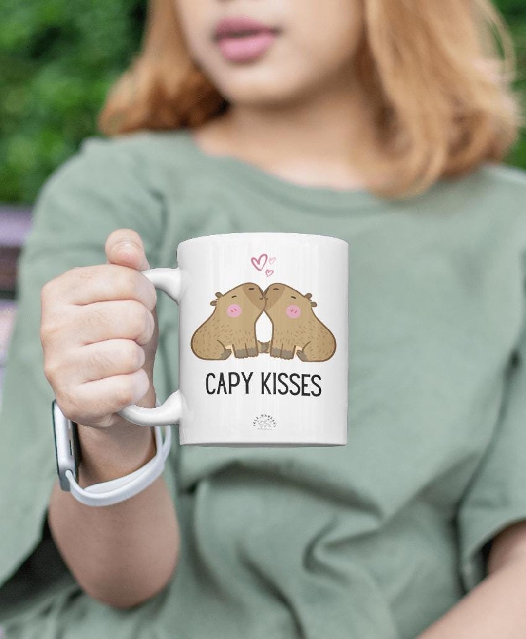 Capybara Couple Kissing Valentine's Day PNG, Cute Animal Love ...