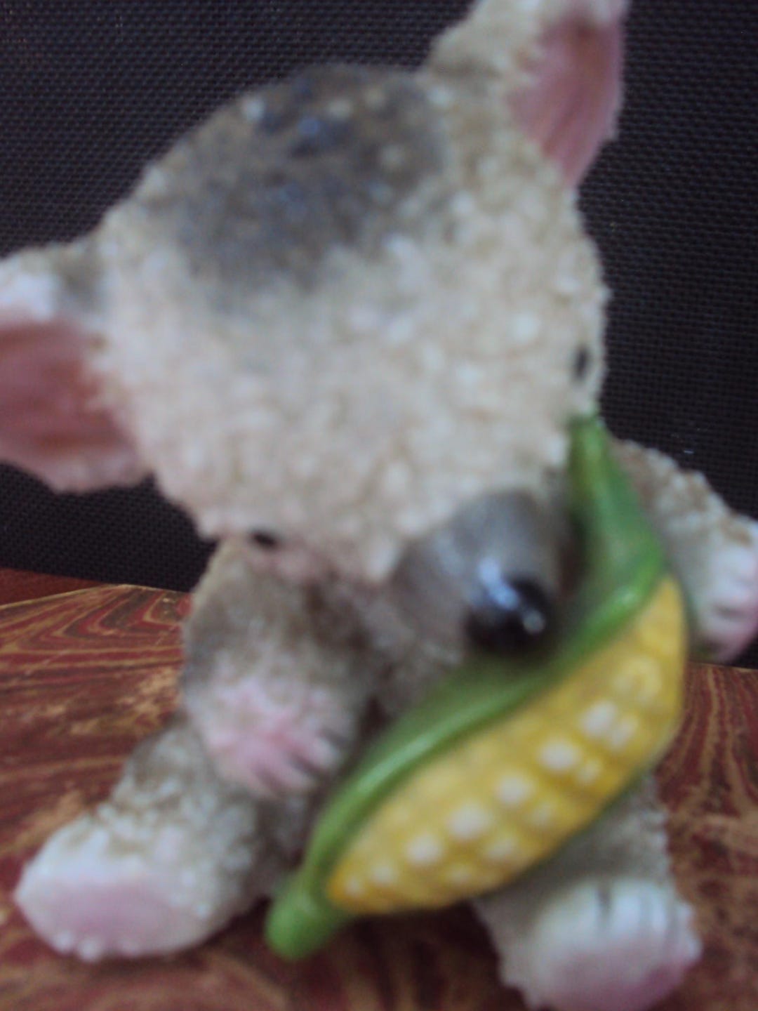 Vintage Sugar Glazed Textured Teddy Bear With Corn Cute Bear Figurine ...