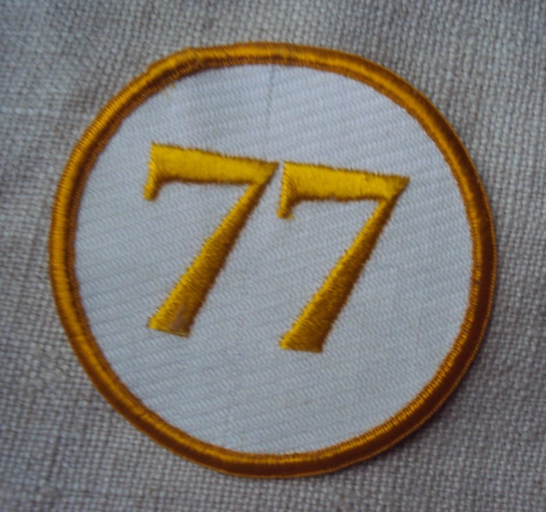 Vintage 1970s NUMBER 77 Variety of Colors Stick on Sew on - Etsy