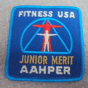Vintage 70s Fitness USA Junior Merit AAHPER Sew on Iron on Patch - Etsy