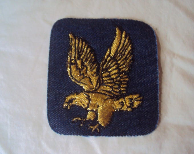 Denim Eagle Vintage Golden Eagle Sew on Patch - Etsy