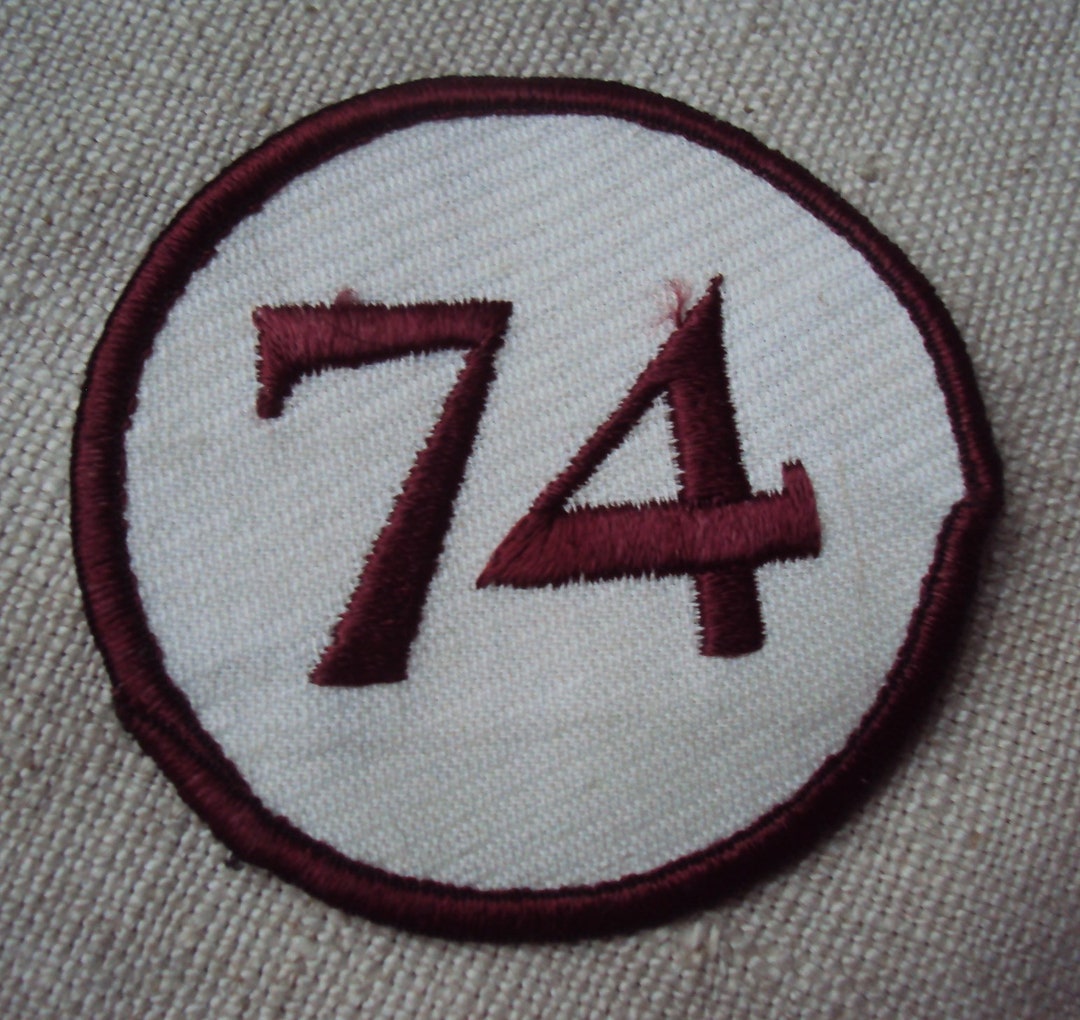 Vintage 1970s NUMBER 74 Variety of Colors Stick on Sewon Uniform Patch ...