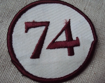 Vintage 1970s NUMBER 77 Variety of Colors Stick on Sew on Uniform Patch ...