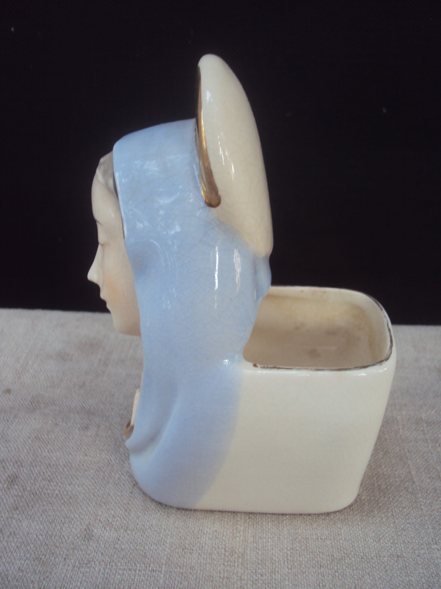 Relpo 5 1/2" Ceramic Virgin Mary Planter Figurine Catholic Blessed ...