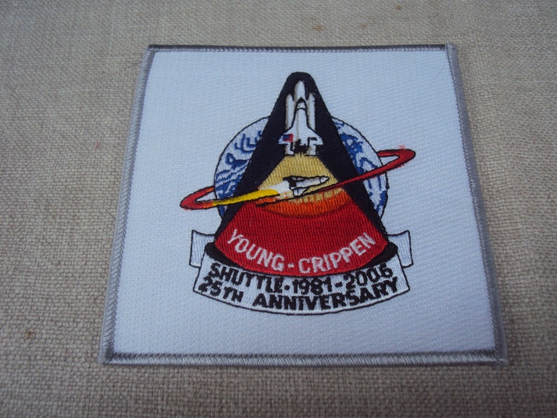 25th Anniversary Space Shuttle Young Crippen Astronaut Iron on Sew on ...