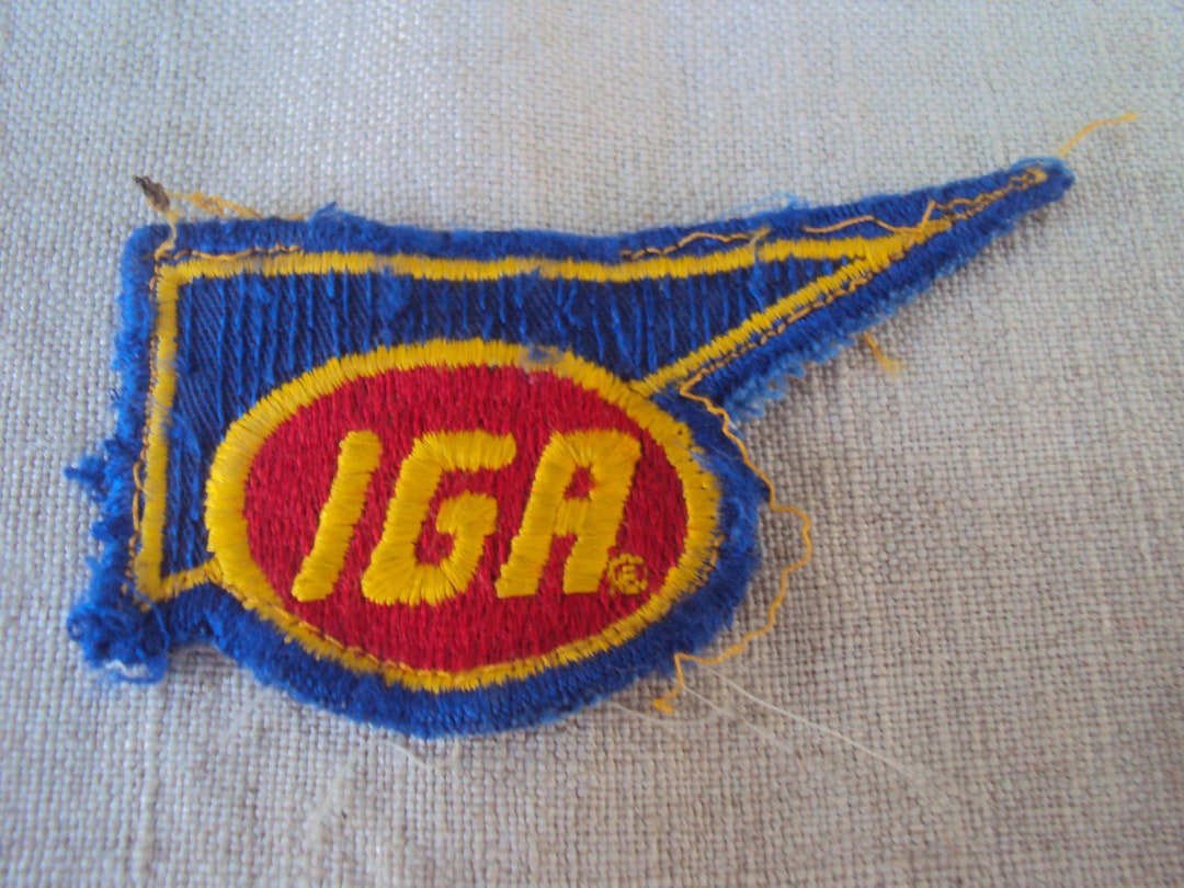 Vintage 60s 70s IGA Supermarket Grocery Store Uniform Sew on Patch - Etsy