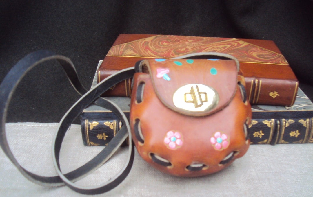 Vintage Micro Mini Child's 1970s 70s Hand Tooled Leather Mexico Retro ...