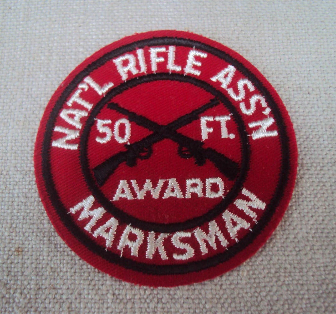 Vintage 1970s National Rifle Association Sew on Patch NRA 50 Ft Award Marksman Patch - Etsy