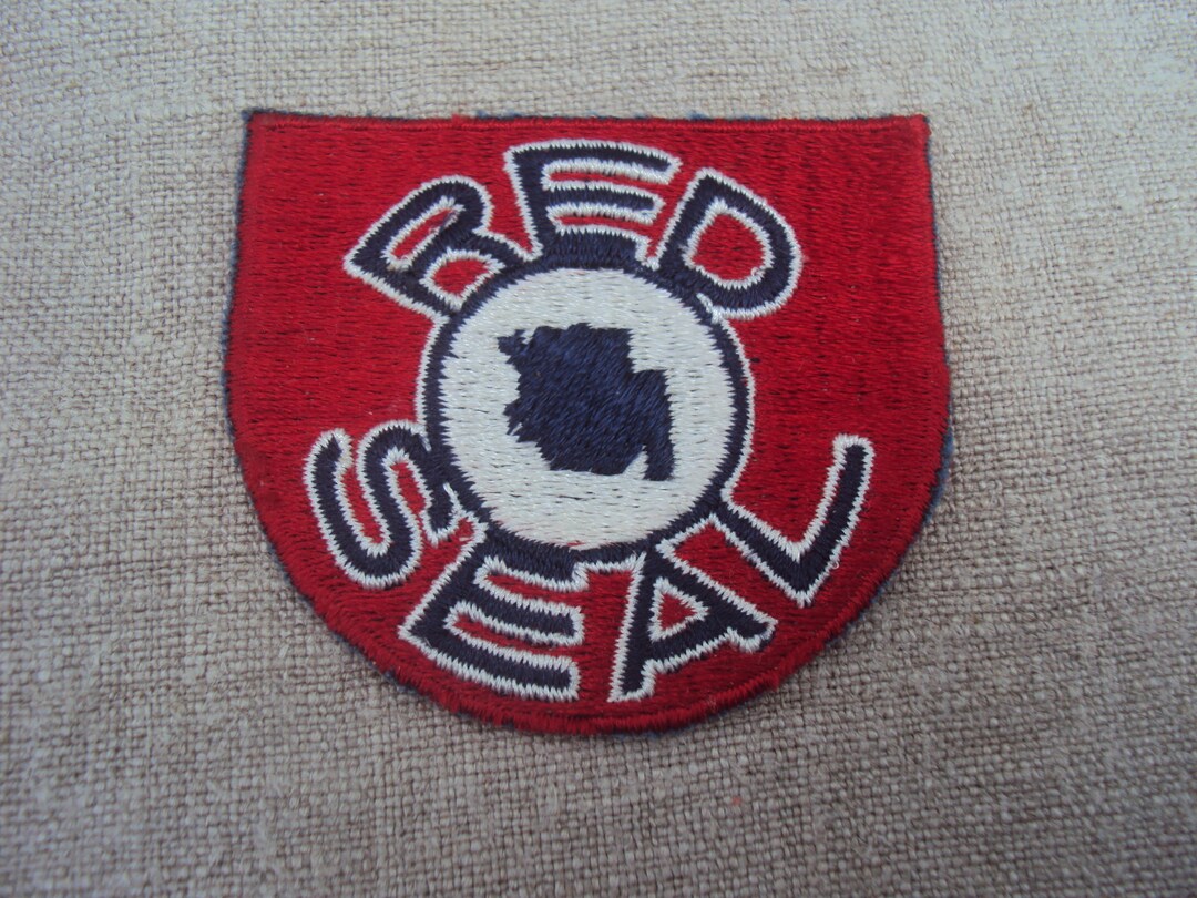 Vintage 70s Red Seal Uniform Sew on Patch - Etsy