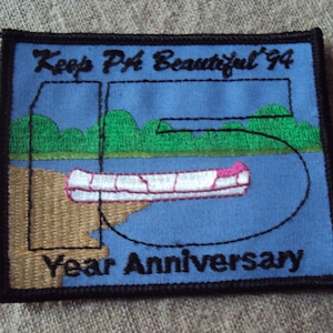 Vintage Keep PA Beautiful 94 15 Year Anniversary Iron on Sew on Patch ...