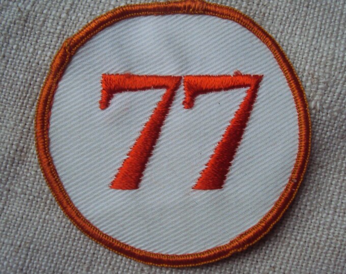 Vintage 1970s NUMBER 77 Variety of Colors Stick on Sew on Uniform Patch ...