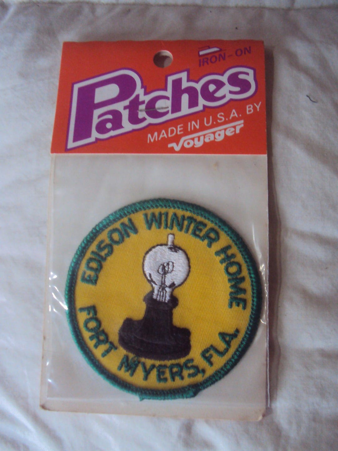 Vintage Edison Winter Home Fort Myers Florida Sew on Iron on Travel ...