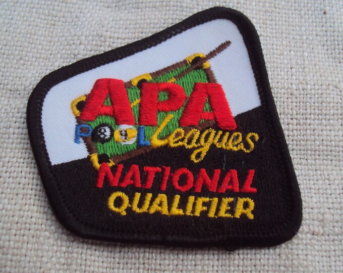 Vintage APA Leagues Pool League National Qualifier Sew on Patch - Etsy