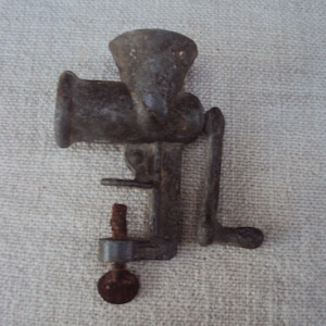 Vintage Metal Tiny Child's Meat Grinder Antique Toy Cooking Item Free ...