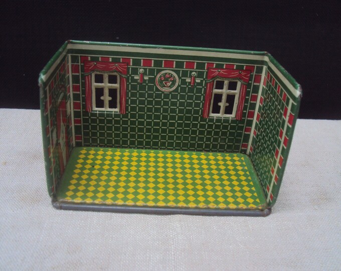 2 1930s Litho Tin Marx Newlywed Honeymoon Tin Dollhouse Rooms Living ...
