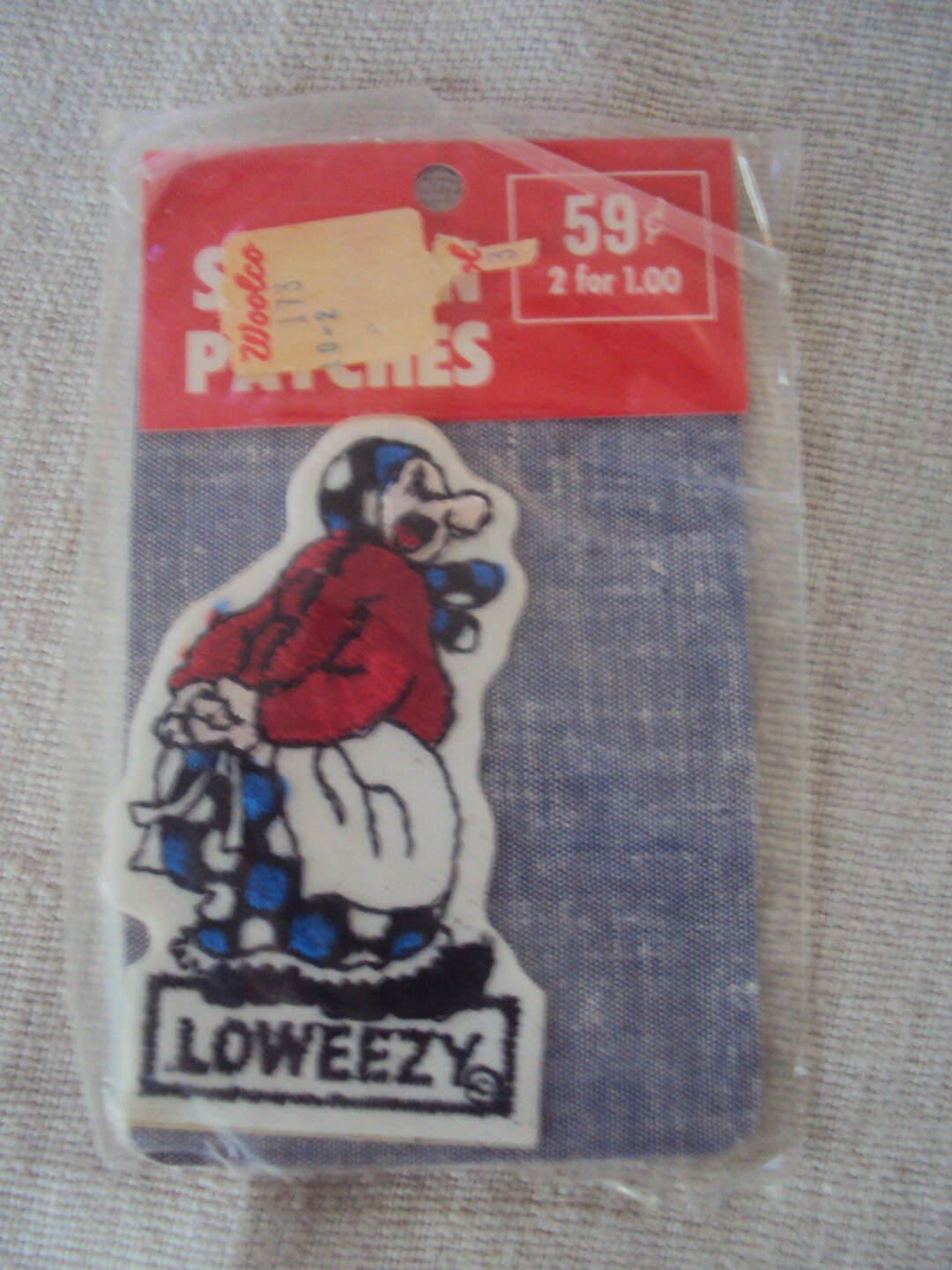 Vintage Comic 60s LOWEEZY Comic Strip Character Sew on Patch Original ...