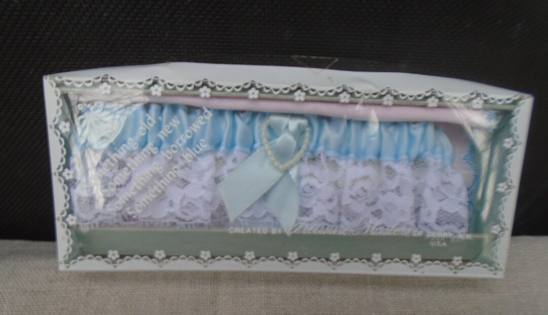 Vintage70s Blue Garter by Treasure Masters Wedding NOS Original ...