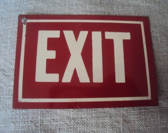 Metal Exit Sign - Etsy