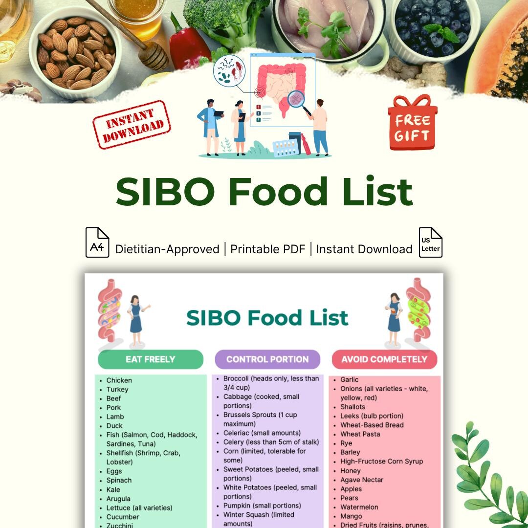 SIBO Food List: Low FODMAP Foods Guide - 120+ Items to Eat, Control ...