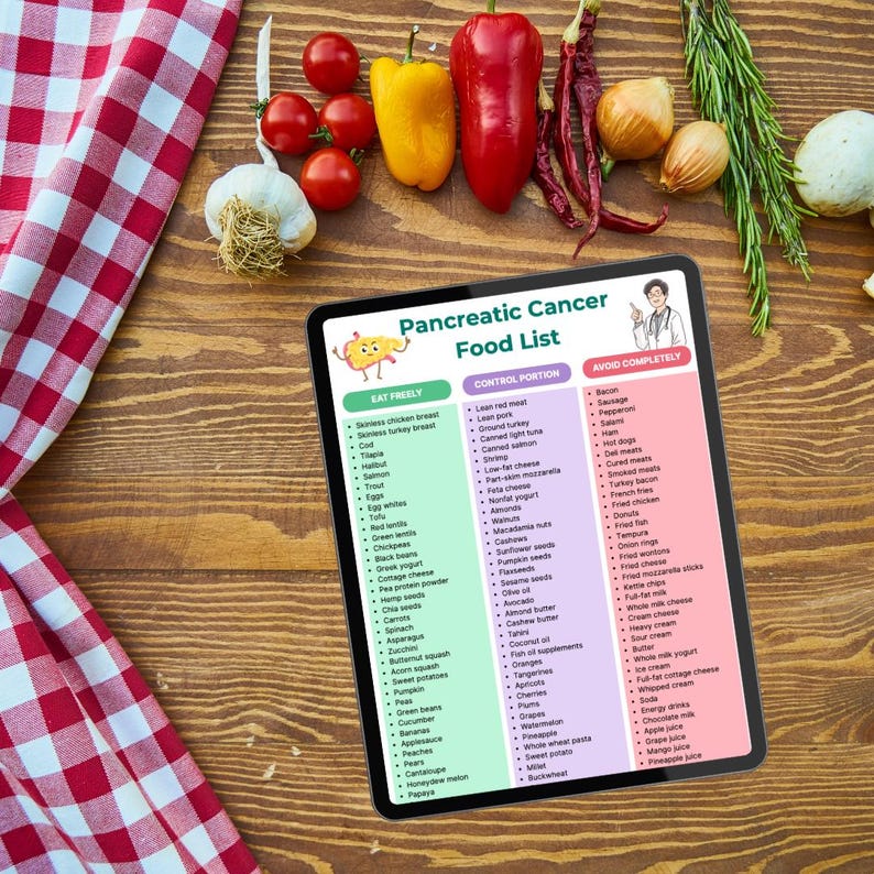 Pancreatic Cancer Food Guide | Printable Diet List | Nutrition Planning ...