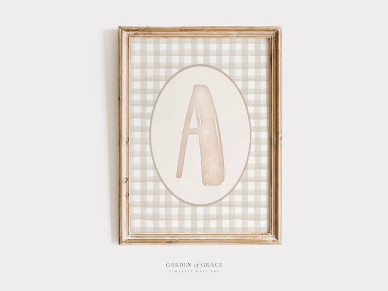 Letter A Nursery Wall Art | Neutral Color Kid's Room Decor | Duck ...