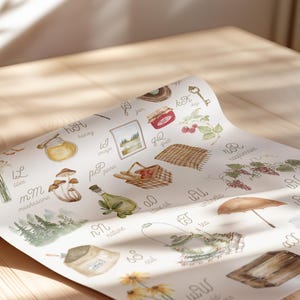 Cottagecore Alphabet Chart | Neutral Color Kid's Room Decor ...