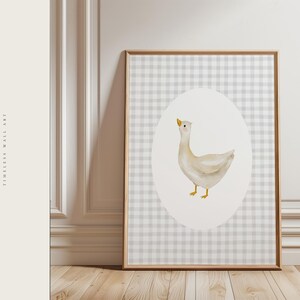 Vintage Goose and Bunny Nursery Wall Art Set of 2 | Farmhouse Kid's ...
