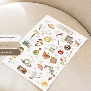 Cottagecore Alphabet Chart | Neutral Color Kid's Room Decor ...