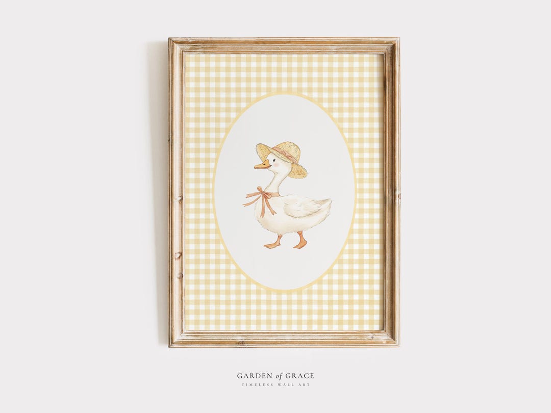 Silly Little Goose Nursery Wall Art | Farmhouse Kid's Room Decor | Cute ...